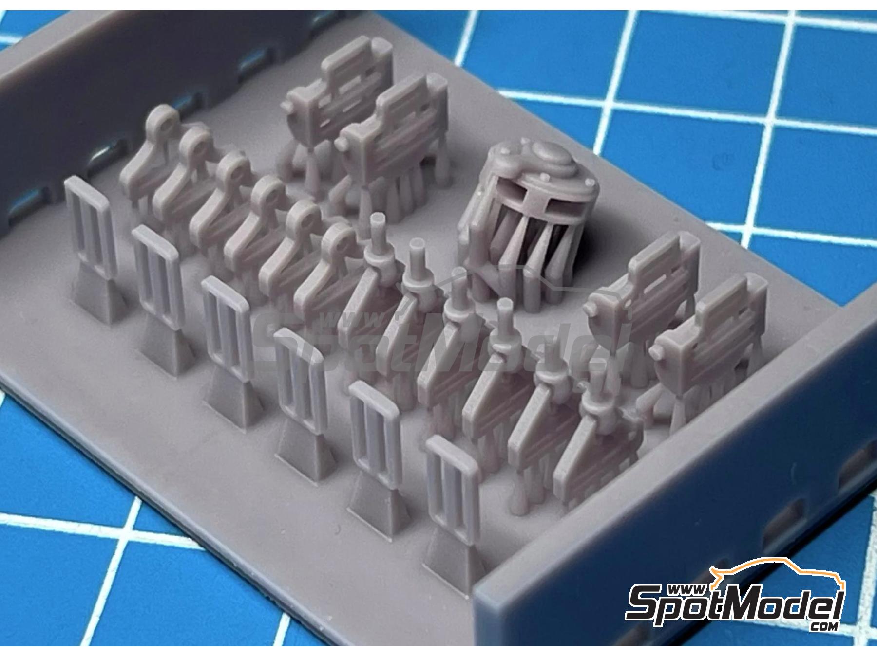 Stone Models A036/2023: Seatbelts 1/12 scale - 5-Point Racing seatbelt buckles - open type - 1 ...